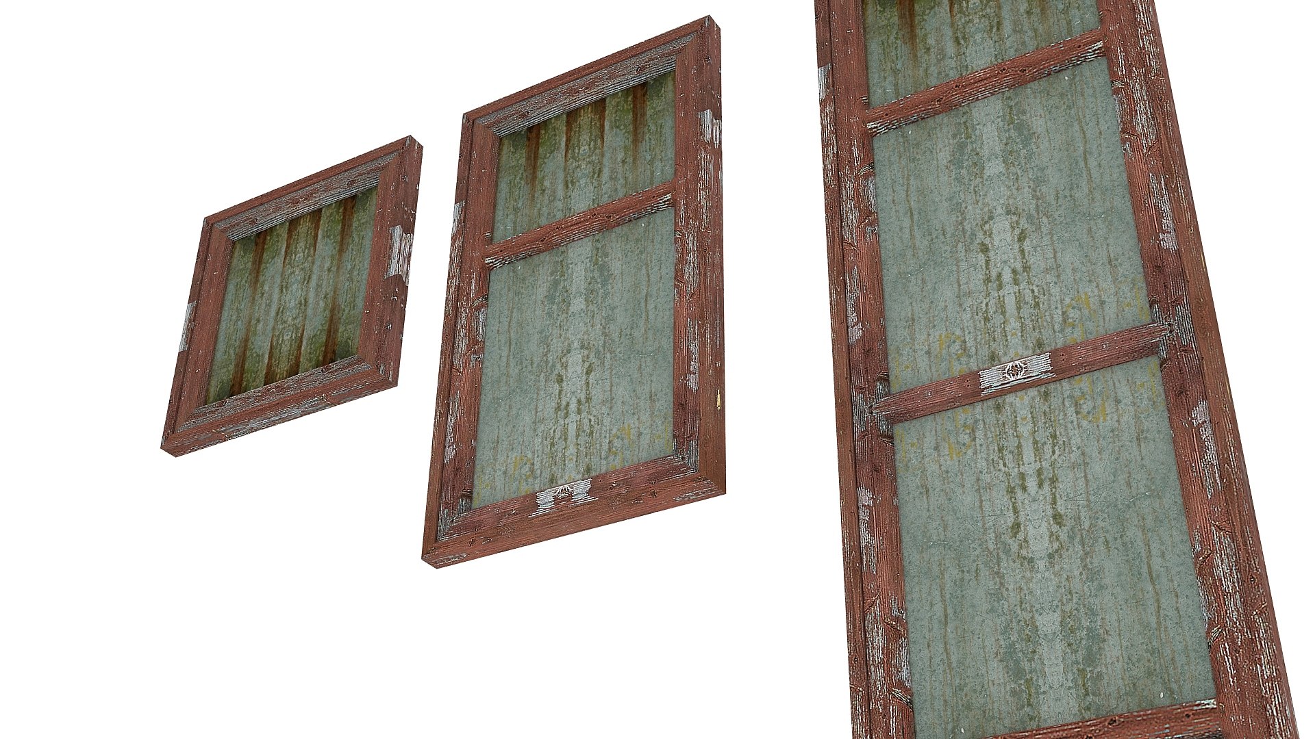 4 Models Wood Windows 01 3D Model - TurboSquid 1740398