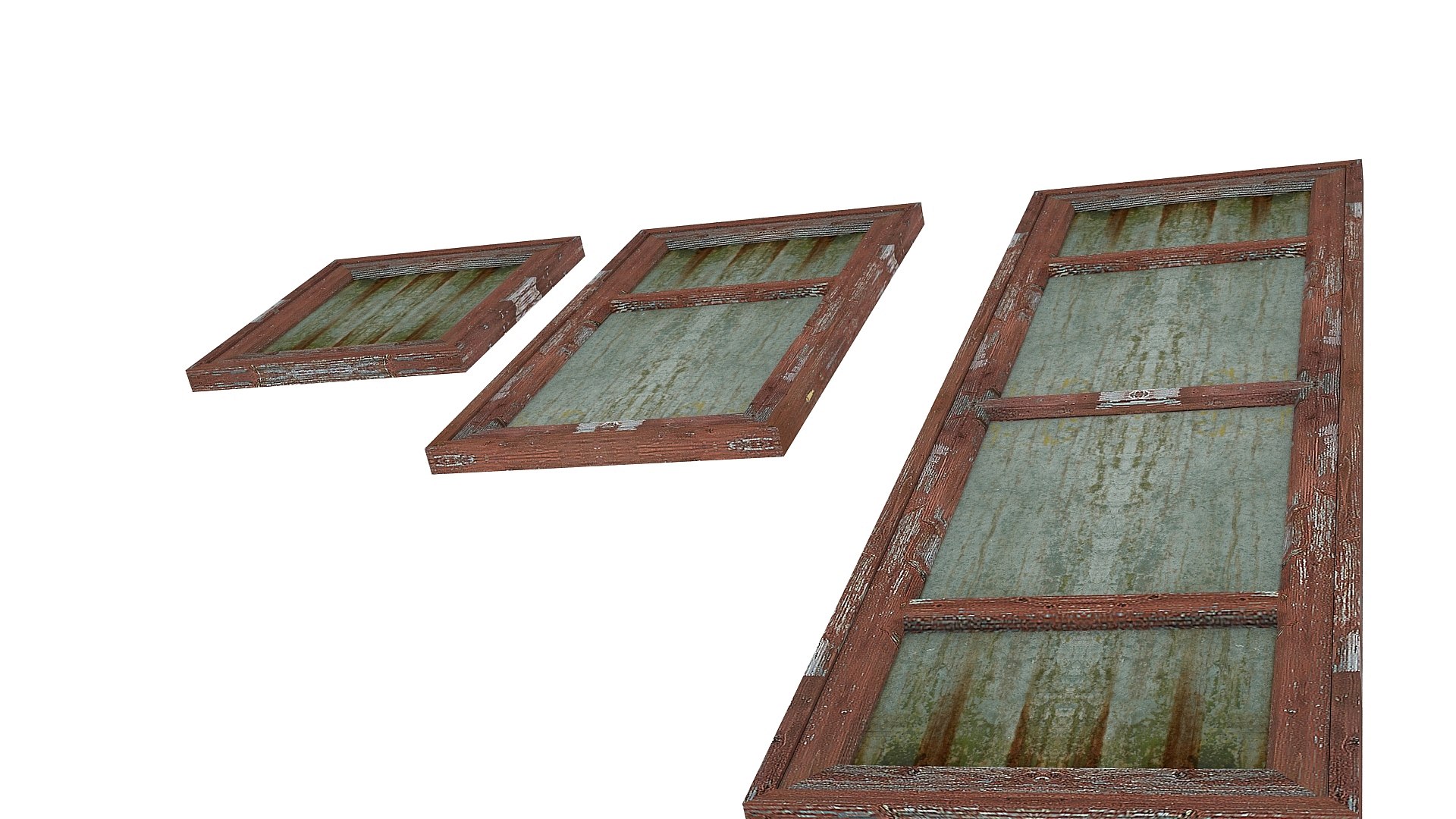 4 Models Wood Windows 01 3D Model - TurboSquid 1740398