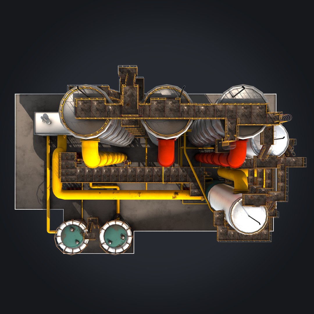 Chemical Factory 3D Model - TurboSquid 1152550