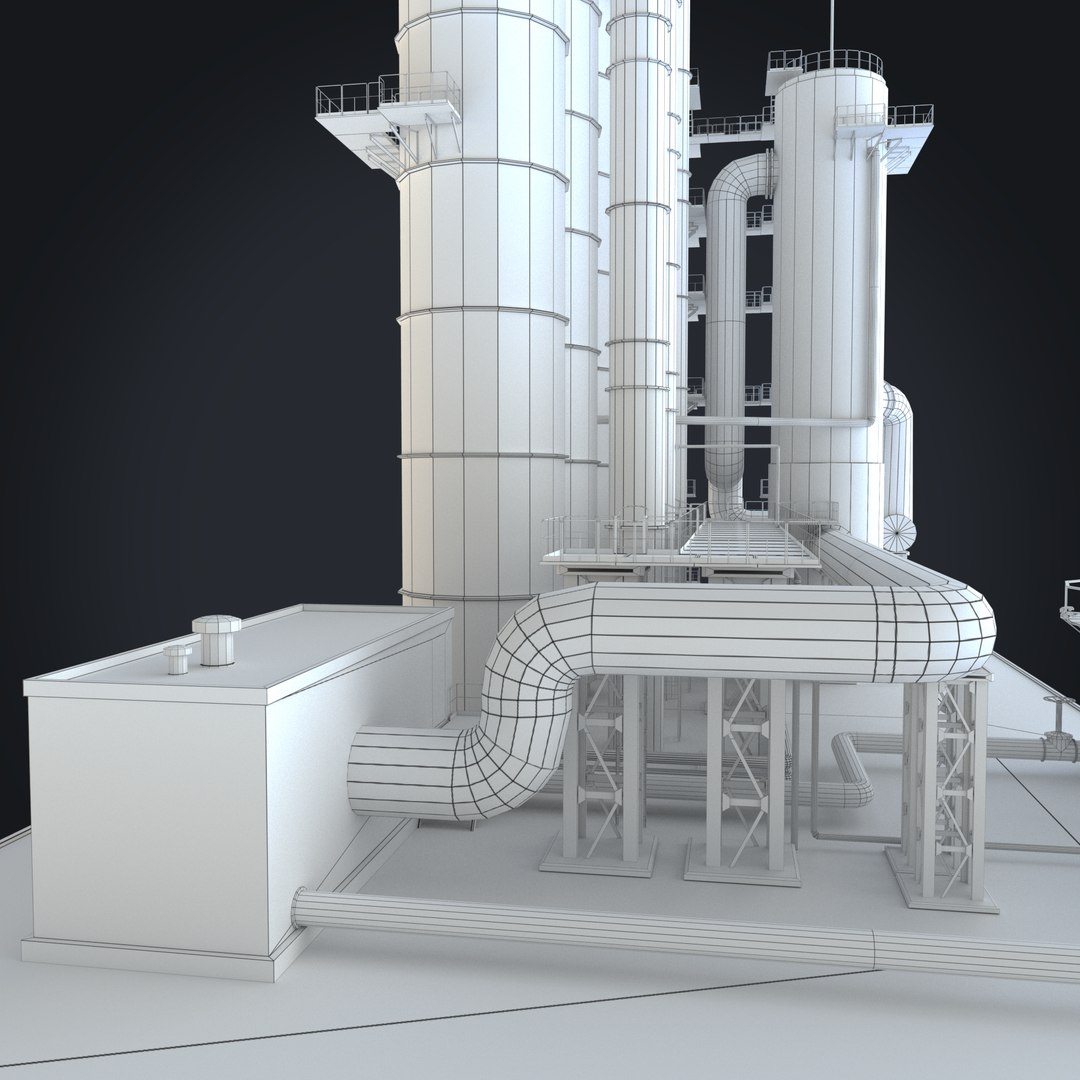 Chemical Factory 3D Model - TurboSquid 1152550