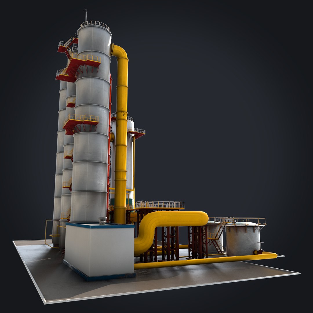 Chemical Factory 3D Model - TurboSquid 1152550