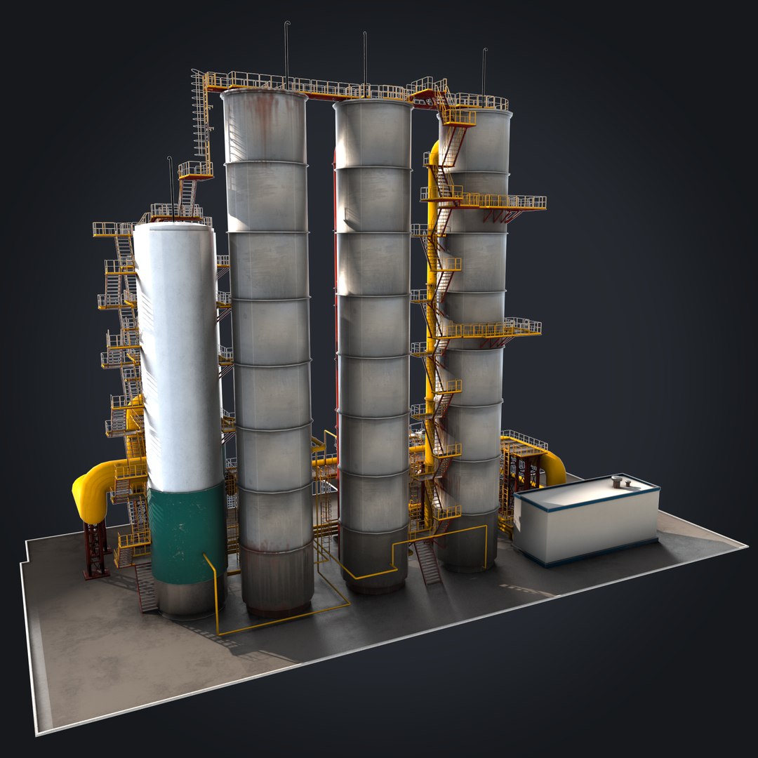 Chemical Factory 3D Model - TurboSquid 1152550
