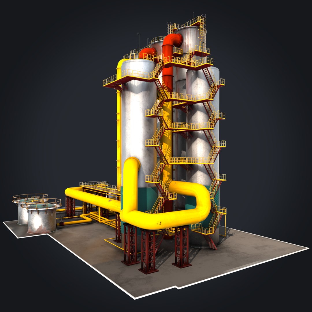 Chemical Factory 3D Model - TurboSquid 1152550
