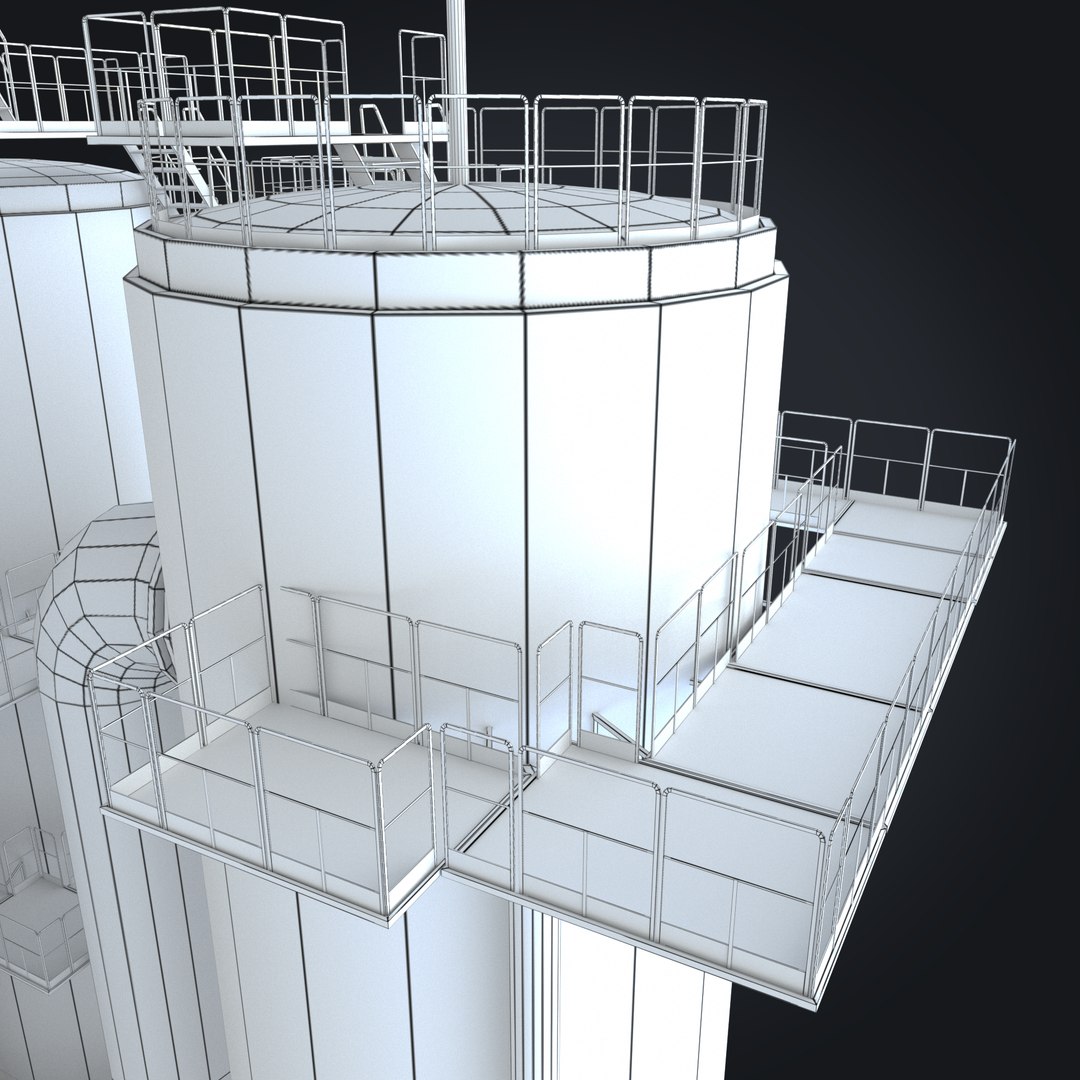 Chemical Factory 3D Model - TurboSquid 1152550