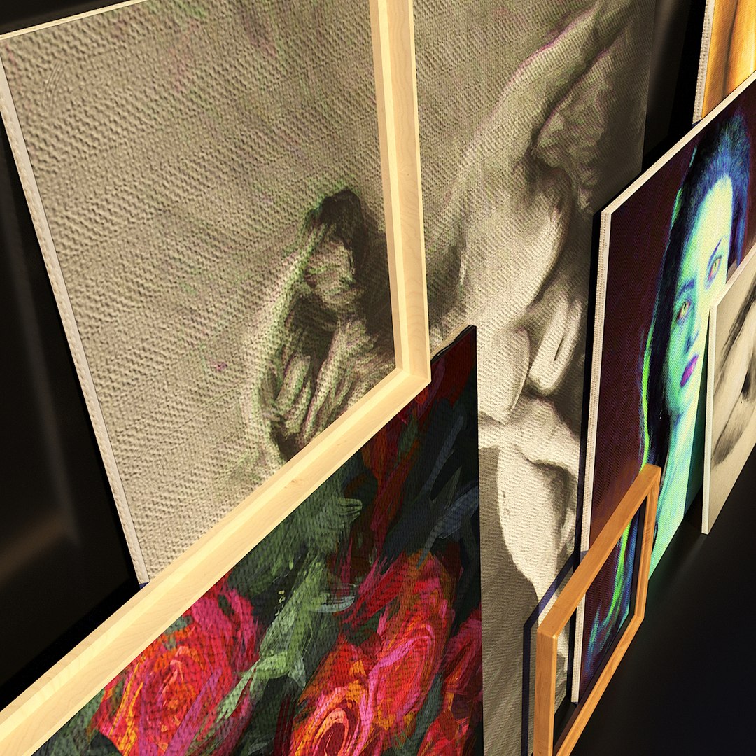 3D Artist Studio Paintings Set - TurboSquid 1650158