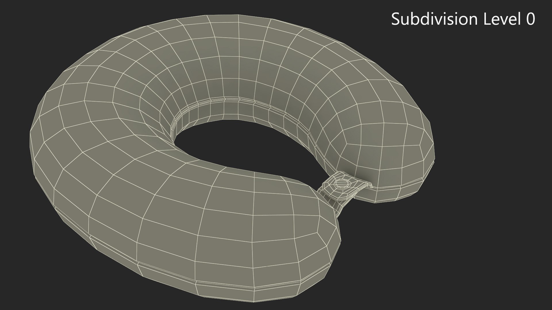 3D Neck Support Travel Pillow Black Model - TurboSquid 2054976