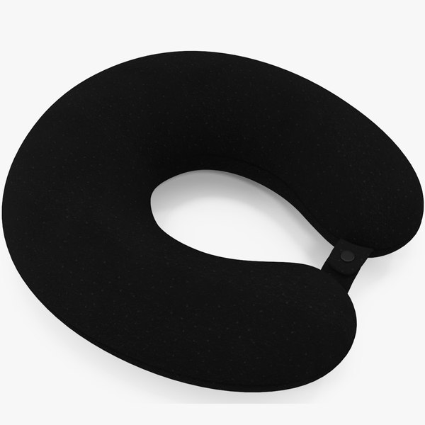 modelo 3d Neck Support Travel Pillow Black - TurboSquid 2054976