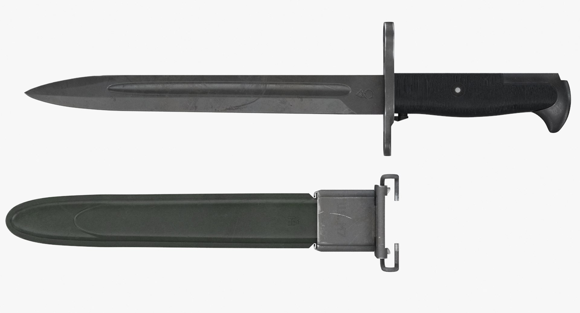 3d Realistic M1 Bayonet M7