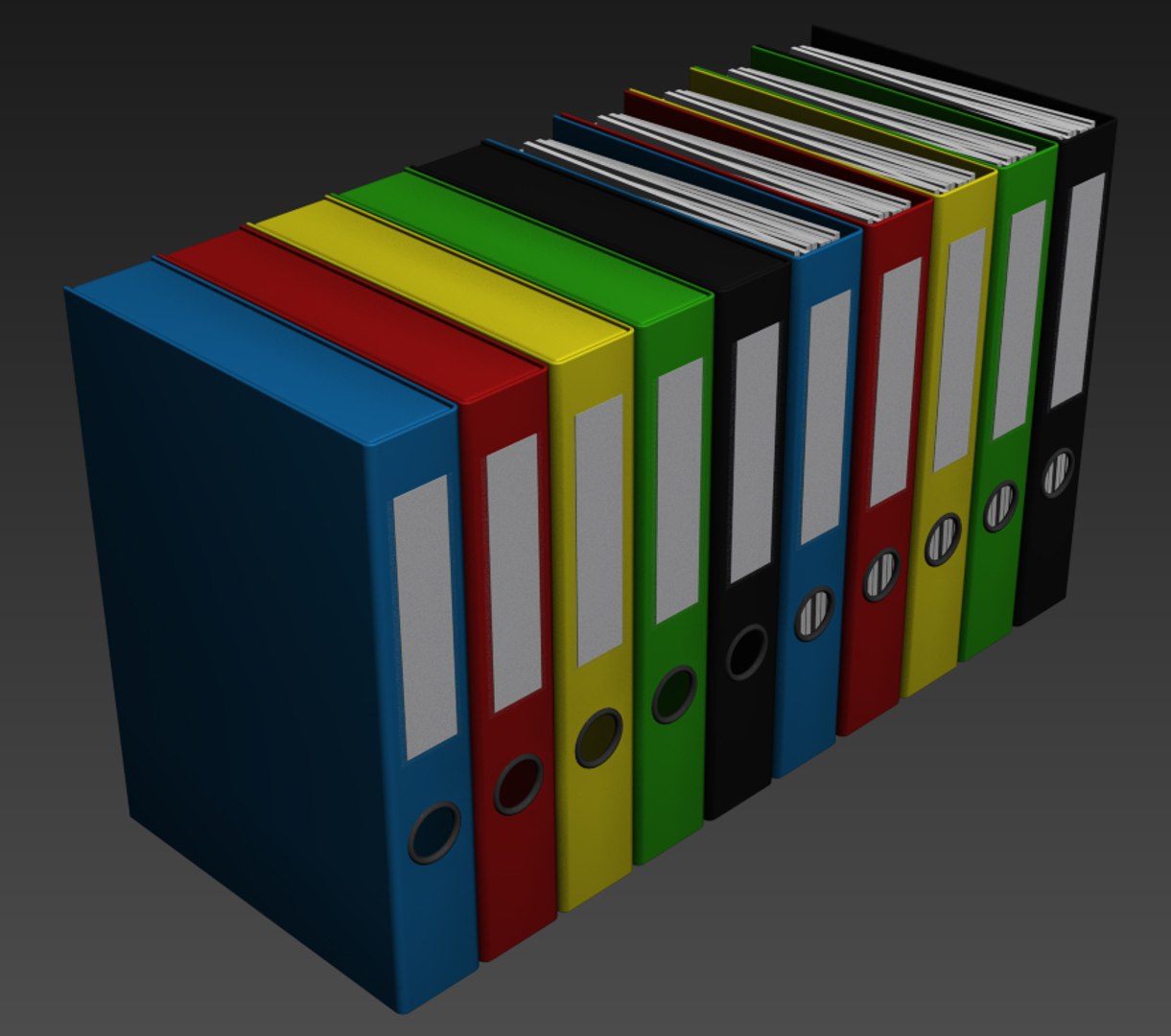 Folders Papers File Model - TurboSquid 1251426