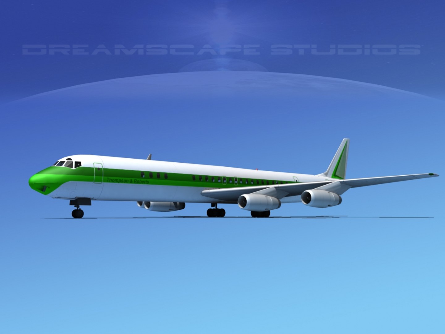 3d douglas dc-8 model