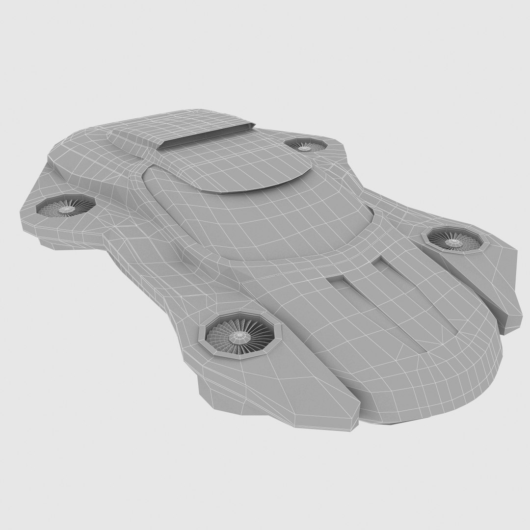 Futuristic Air Machine 3ds