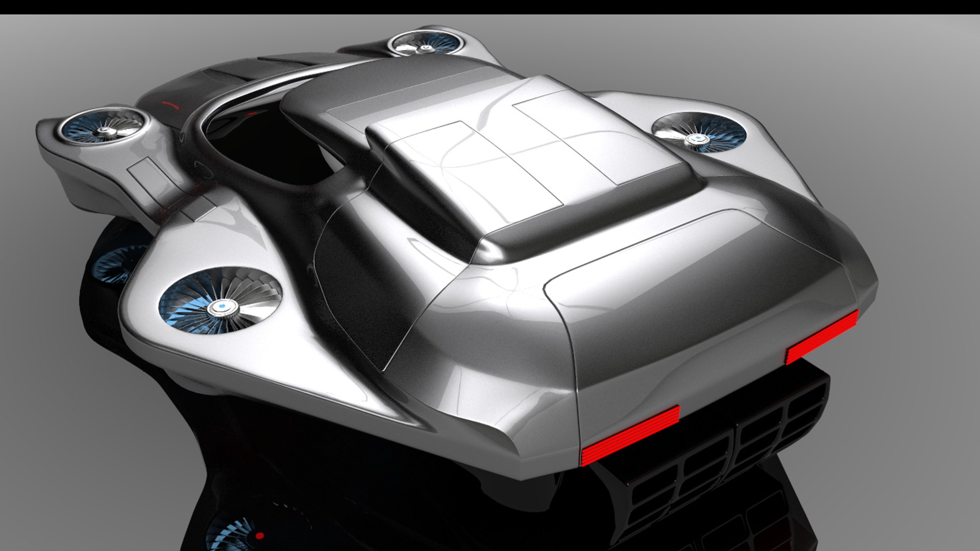 Futuristic Air Machine 3ds