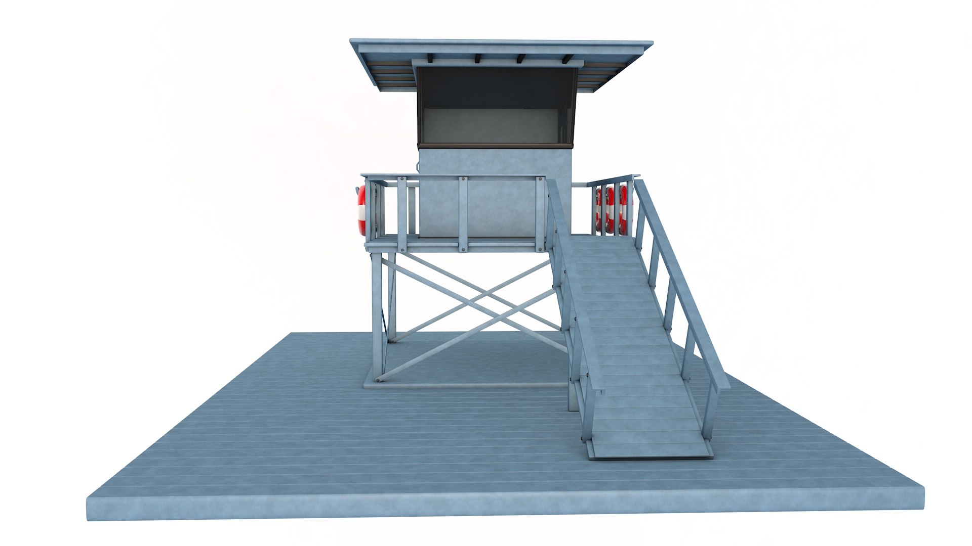 3D Lifeguard Station Blue - TurboSquid 1765642