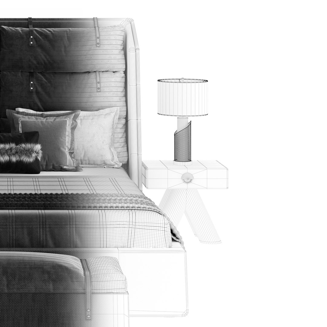 Bed Model-008 3D Model - TurboSquid 1973851