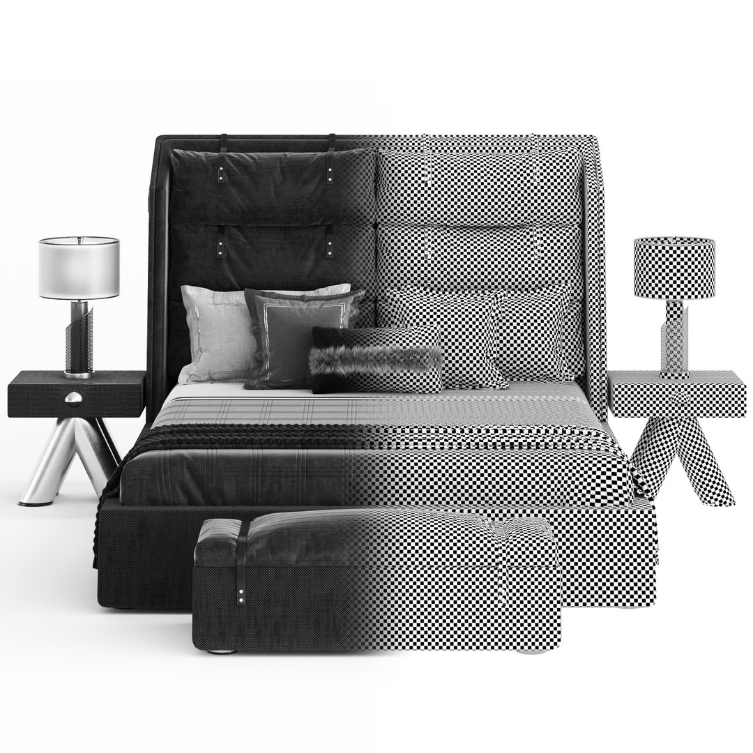 Bed Model-008 3D Model - TurboSquid 1973851