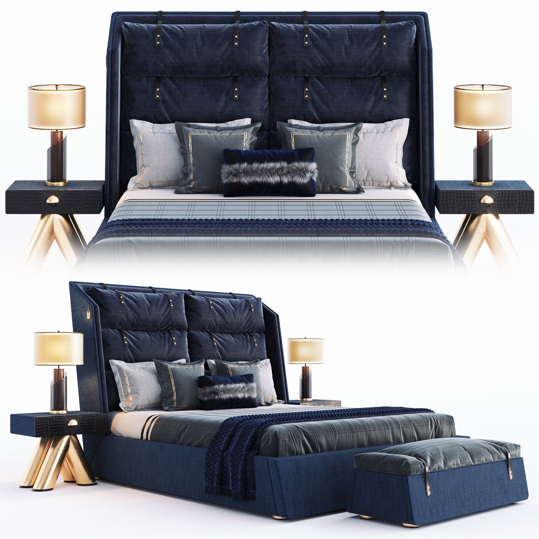 Bed Model-008 3D Model - TurboSquid 1973851