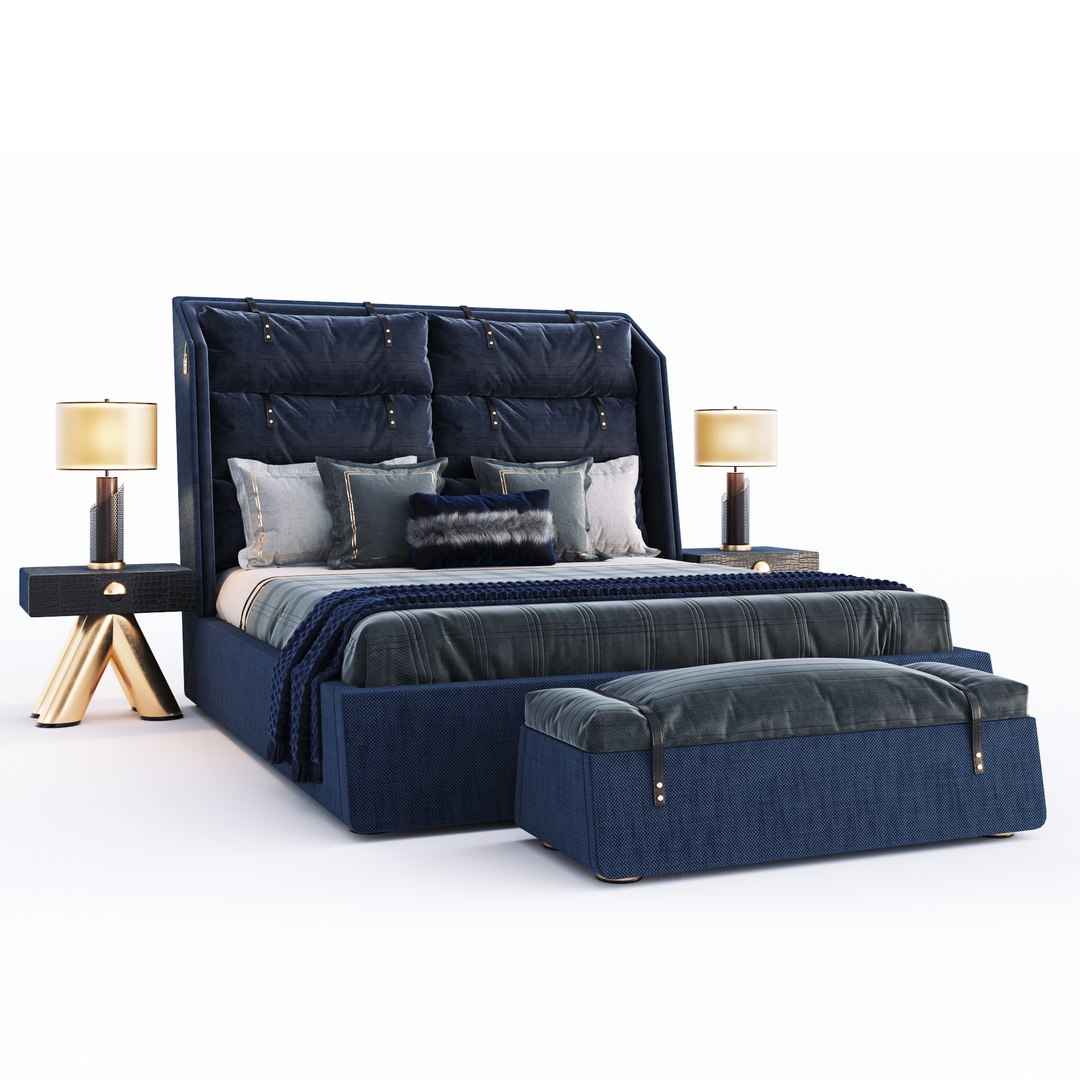 Bed Model-008 3D Model - TurboSquid 1973851