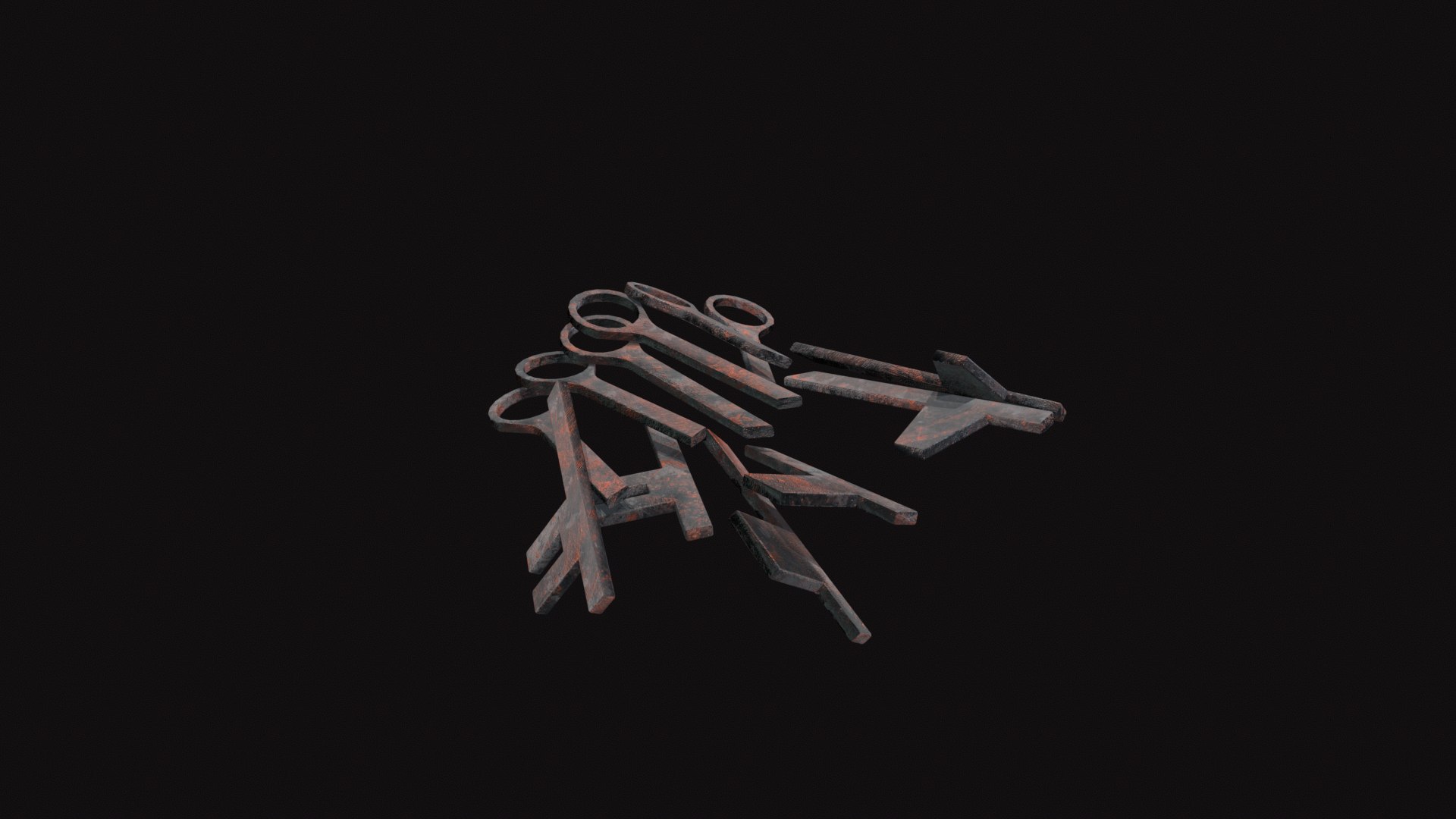 Medieval Key Metal Scarp 02 Model - TurboSquid 2320871