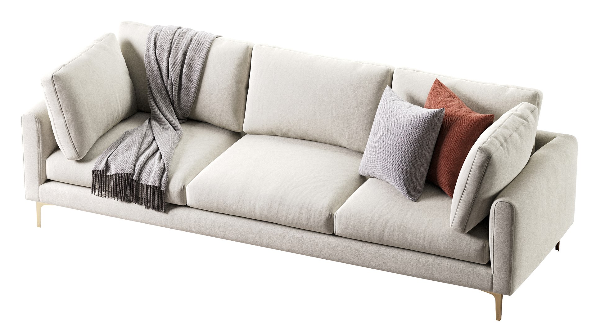 3D Adams Sofa 3 Seat Model - TurboSquid 2098707