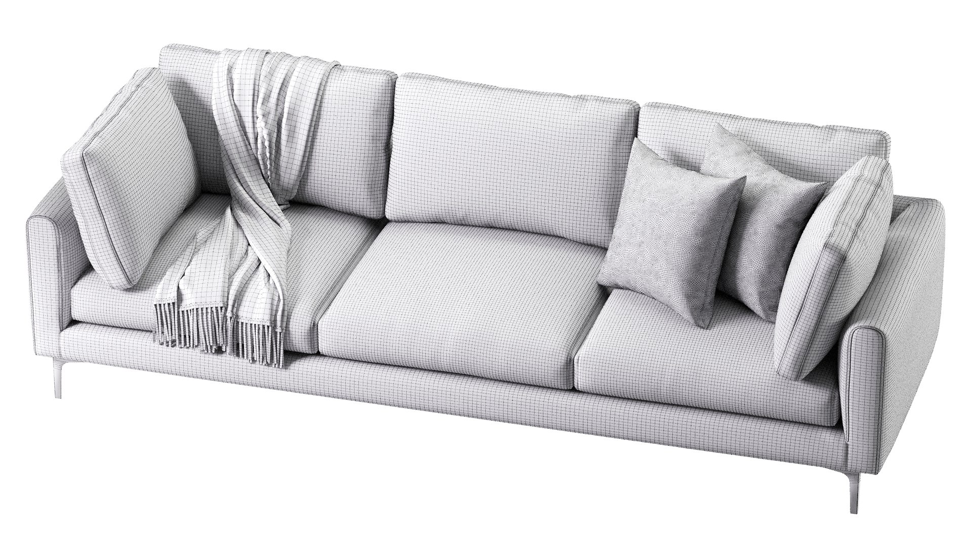 3D Adams Sofa 3 Seat Model - TurboSquid 2098707
