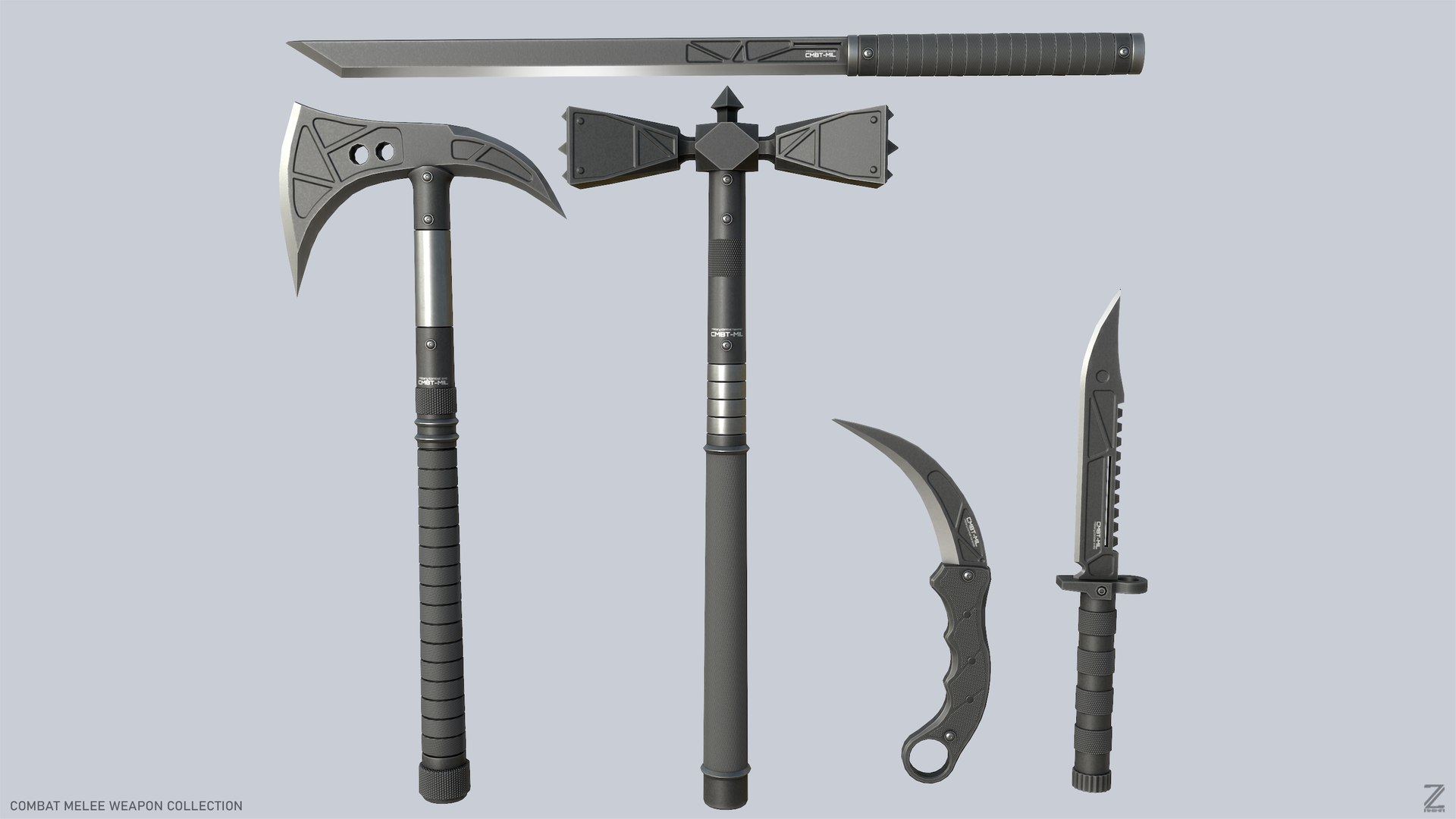 Combat Melee Weapon Collection 3D Model - TurboSquid 2418871