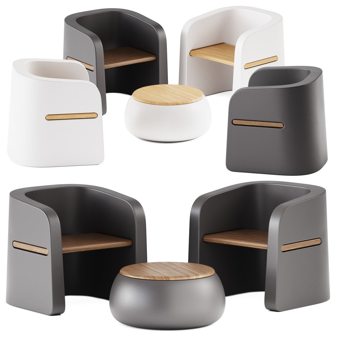 Talea Chair And Table T Ball By Plust 3D Model - TurboSquid 2051313