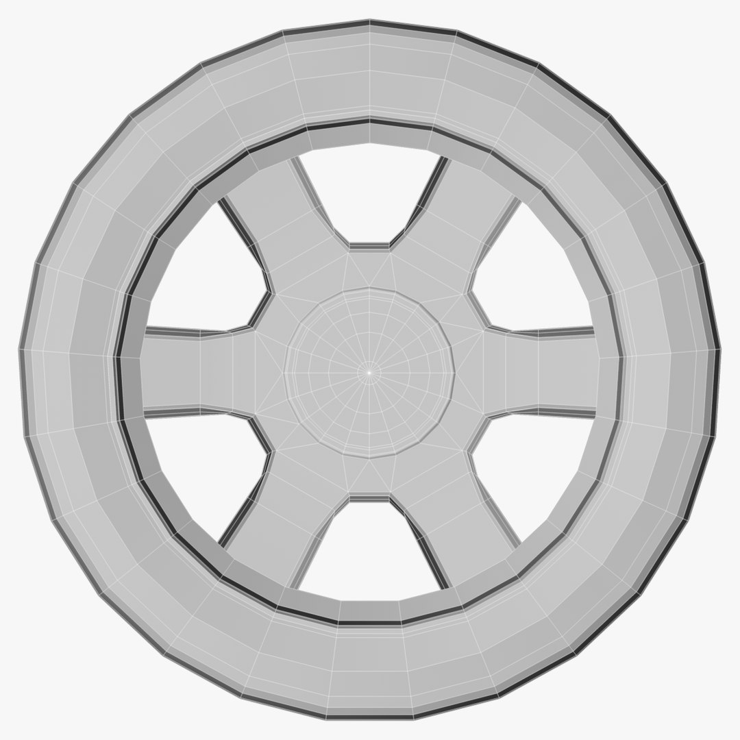 3d rim spoke wheel model