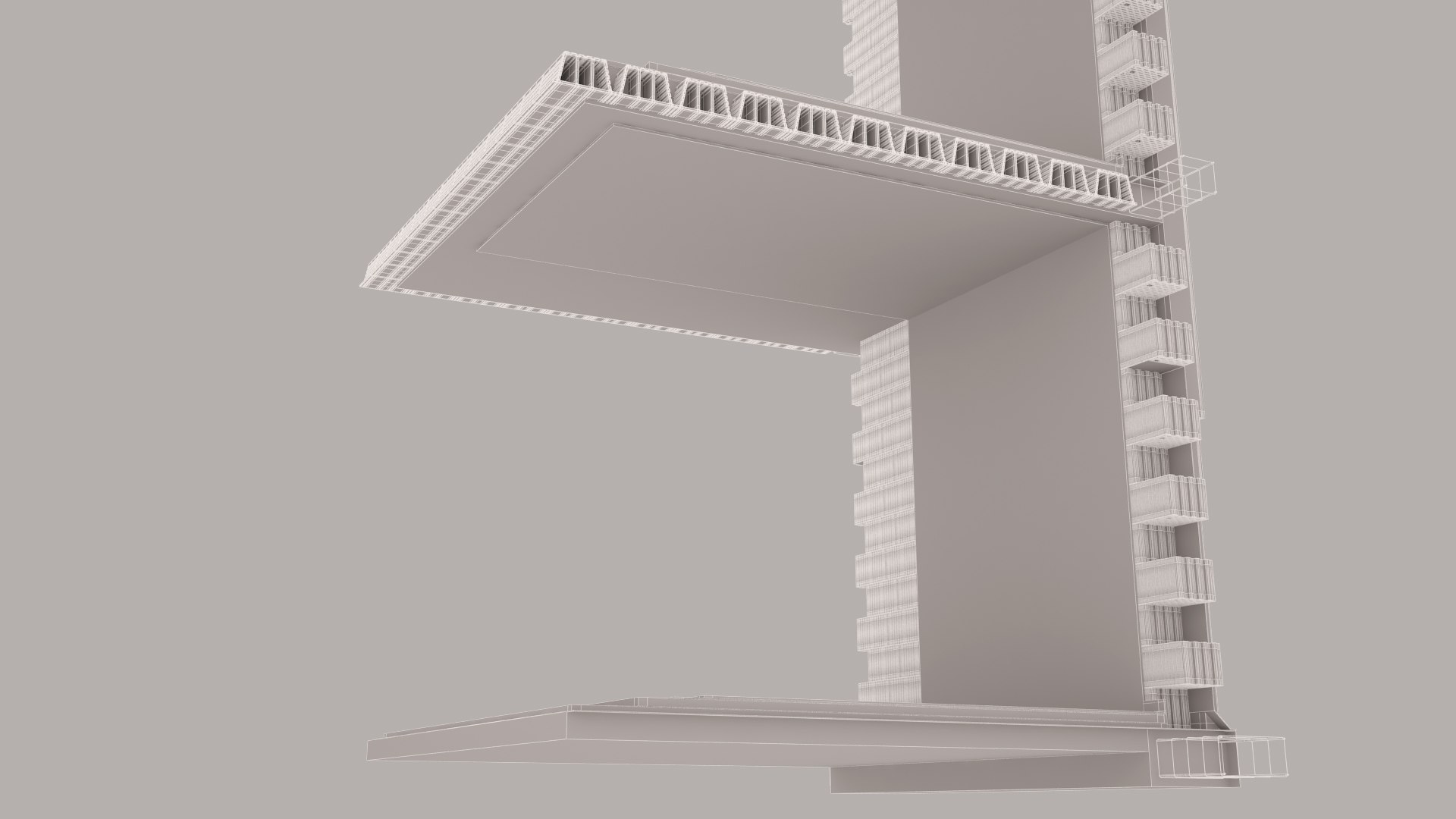 Wall Section 3D - TurboSquid 1529324