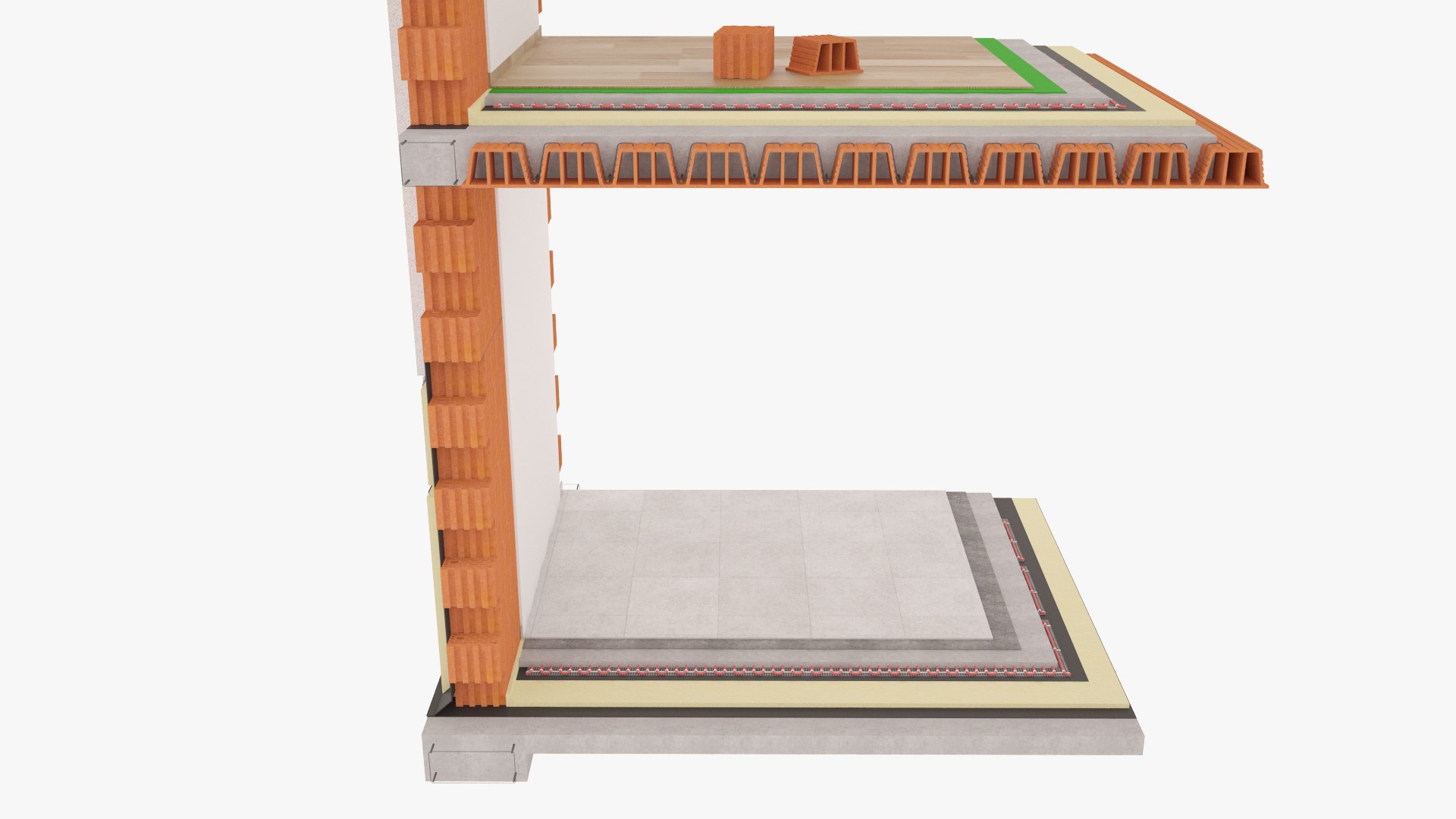 Wall Section 3D - TurboSquid 1529324