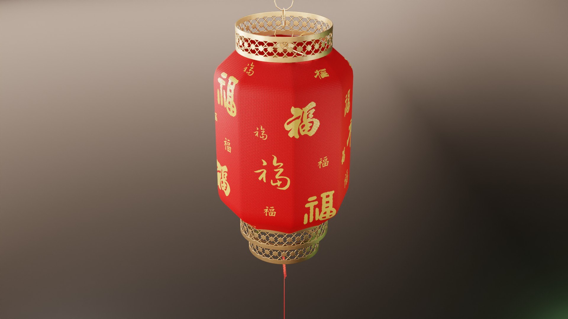 Red Lantern Fu Chinese 3D - TurboSquid 1615127