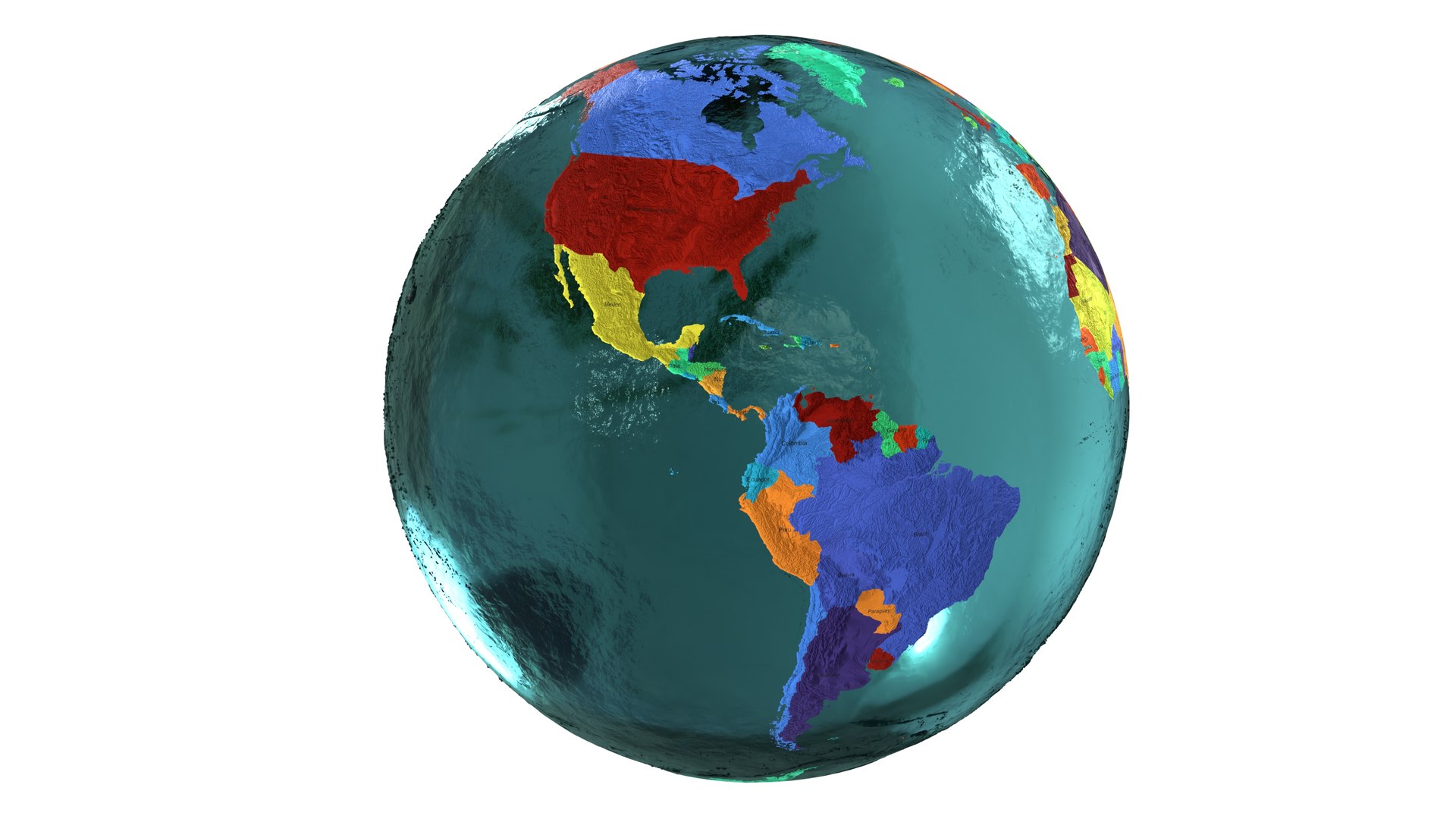 3D Earth Water 3D Globe Countries With Names Model - TurboSquid 2347568