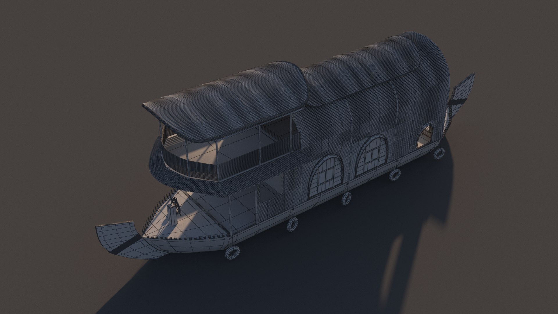 House Boat 3D Model - TurboSquid 1846609