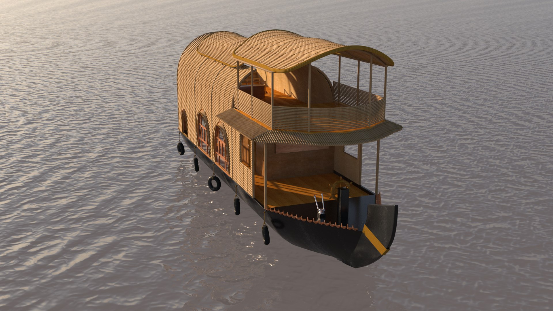 House Boat 3D Model - TurboSquid 1846609