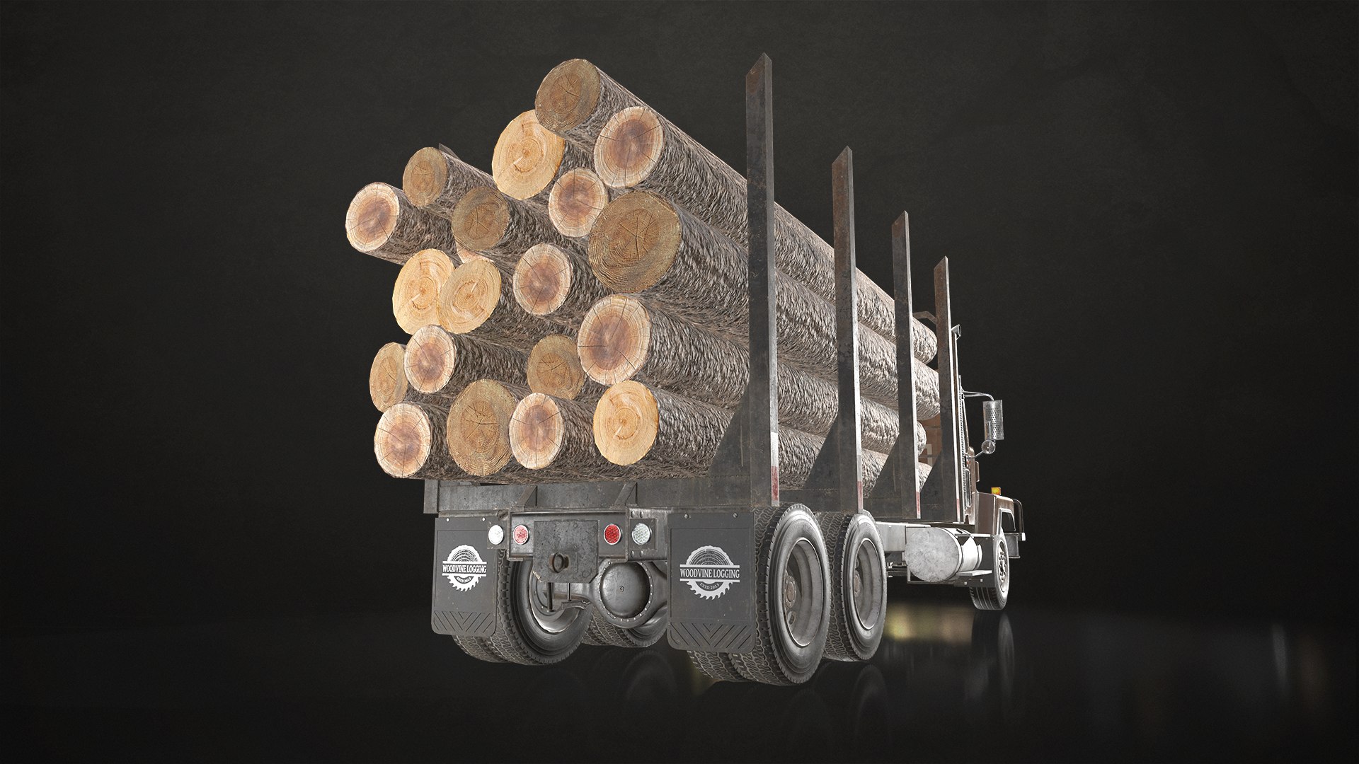 Classic Logging Truck - Low Poly 3D Model - TurboSquid 2051665