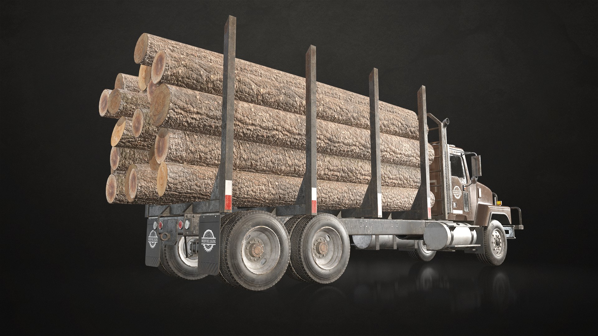 Classic Logging Truck - Low Poly 3D Model - TurboSquid 2051665