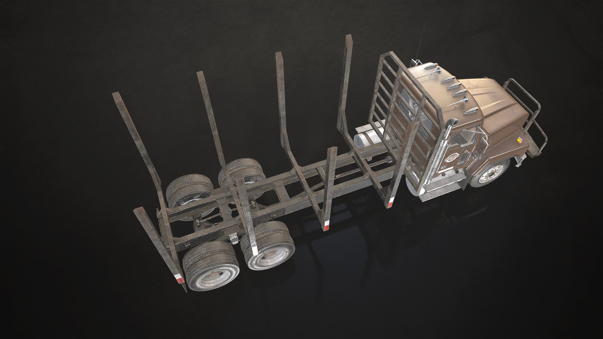 Classic Logging Truck - Low Poly 3D Model - TurboSquid 2051665