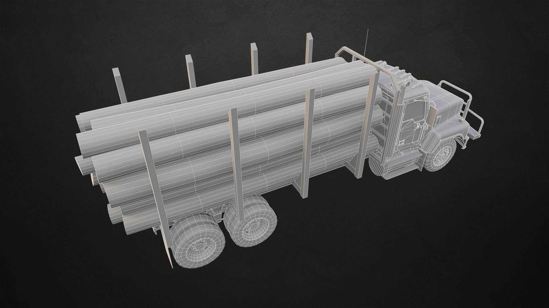Classic Logging Truck - Low Poly 3D model - TurboSquid 2051665