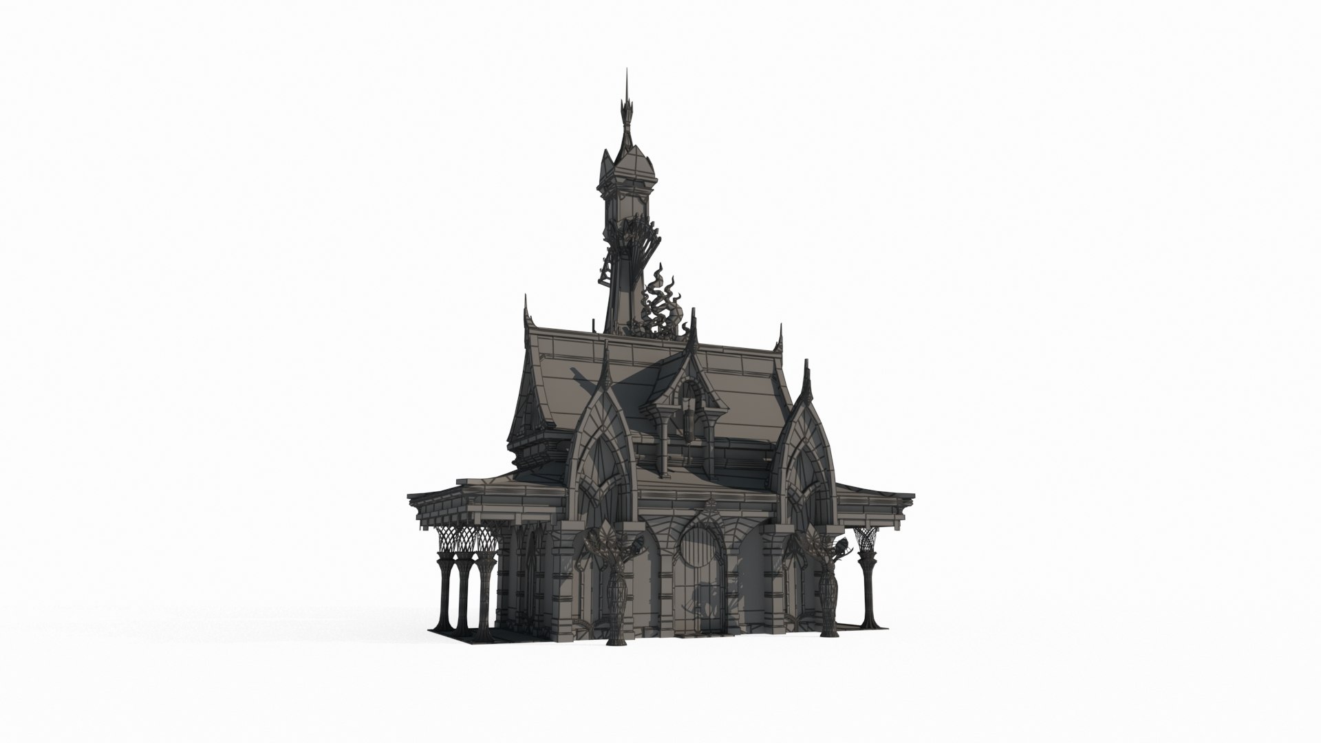 3D Mythical Style Architecture Guild - TurboSquid 2093338