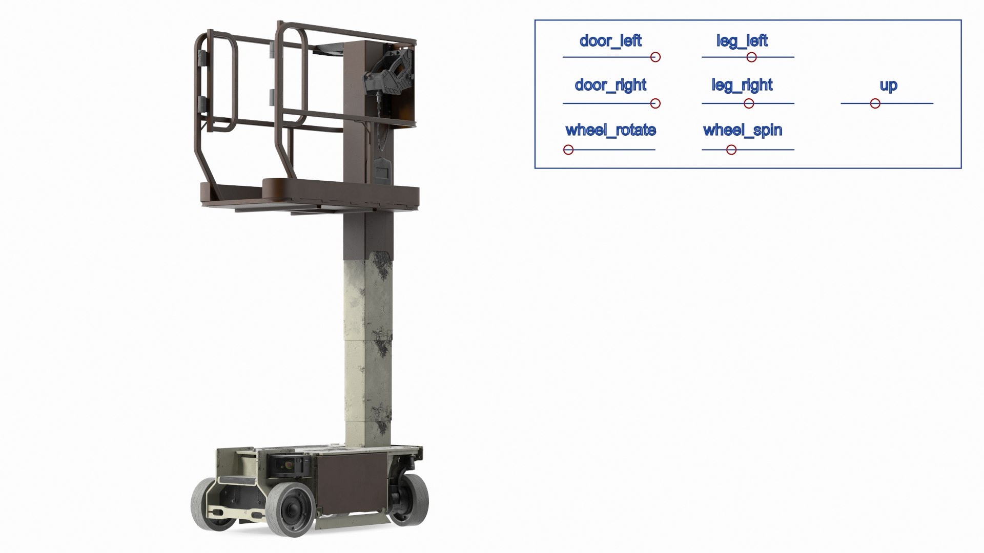 Vertical Mast Lift Dirty Rigged 3D Model - TurboSquid 1870751