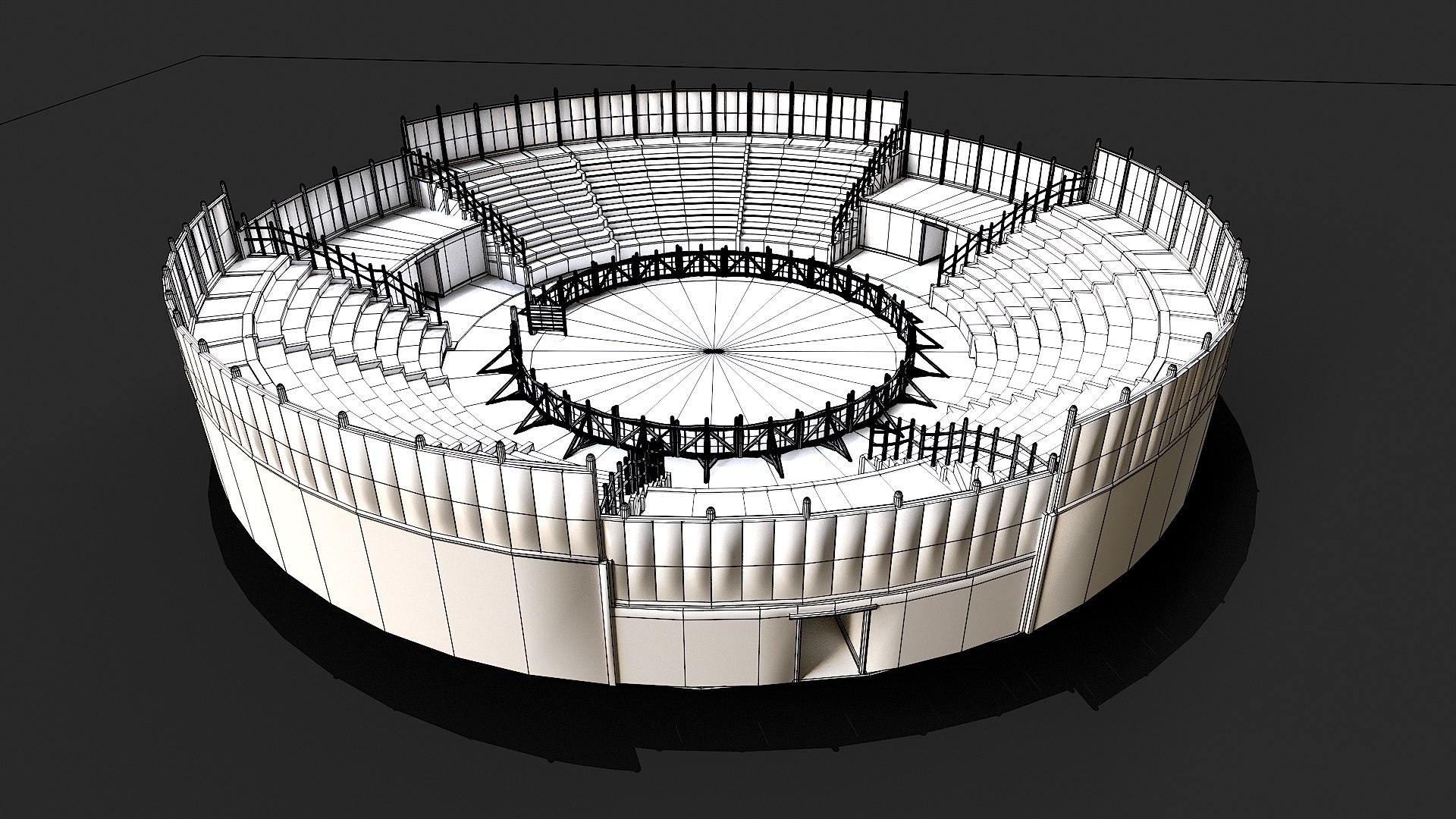 Medieval Wooden Fight Arena PBR Model - TurboSquid 2359589
