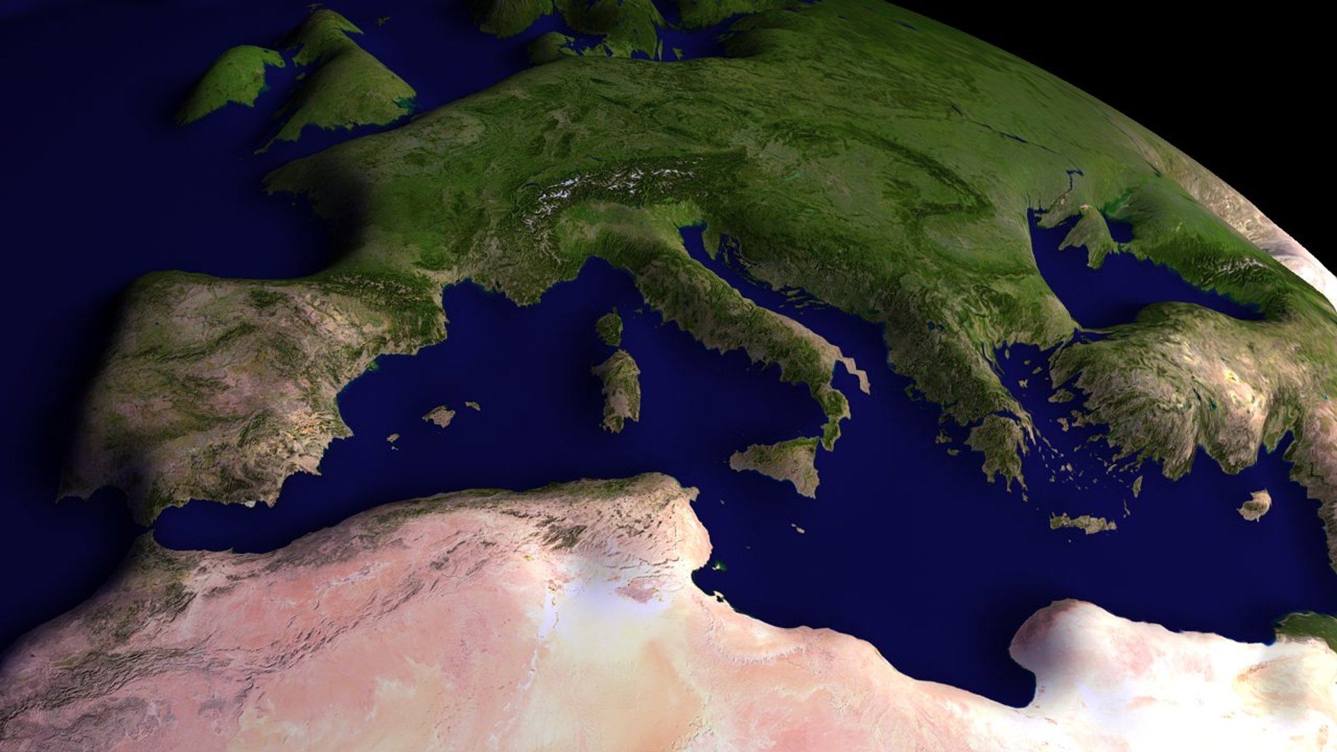 3ds Max Planet Earth Bumpy