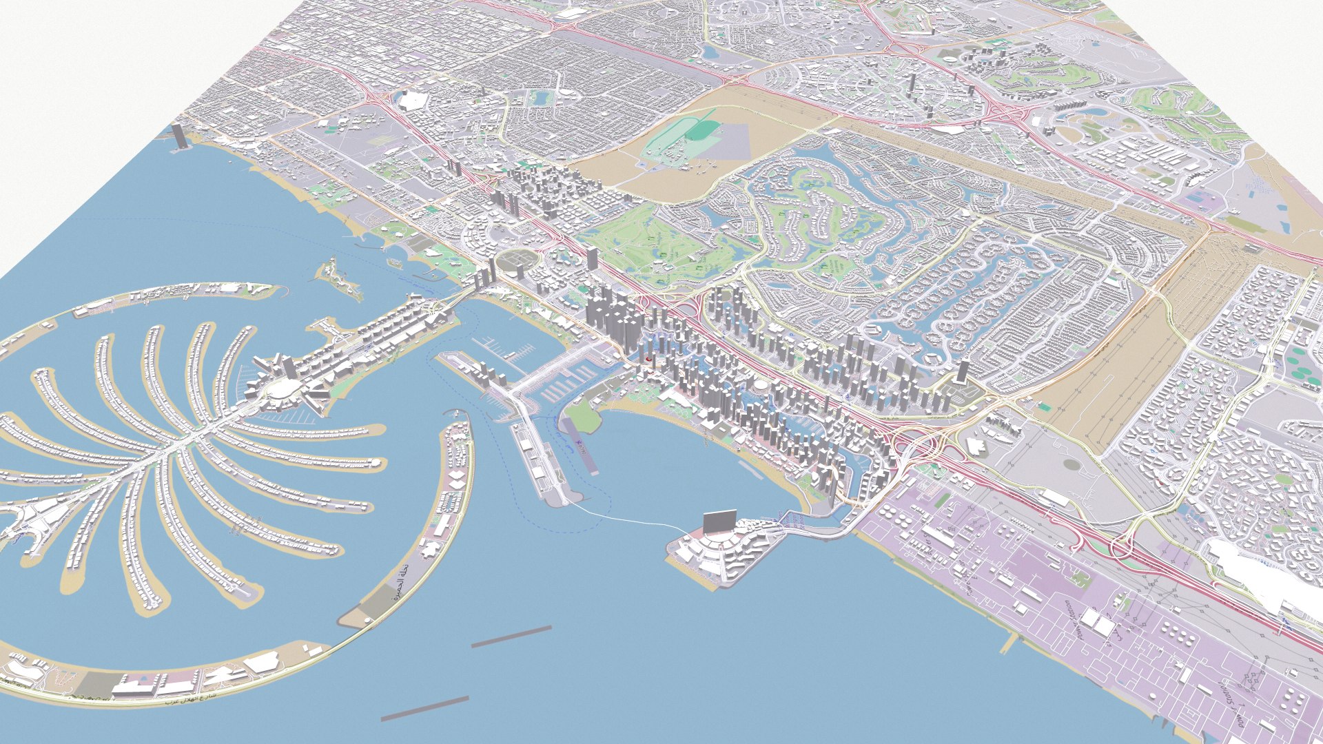 3D Cityscape Dubai UAE Model - TurboSquid 2185148