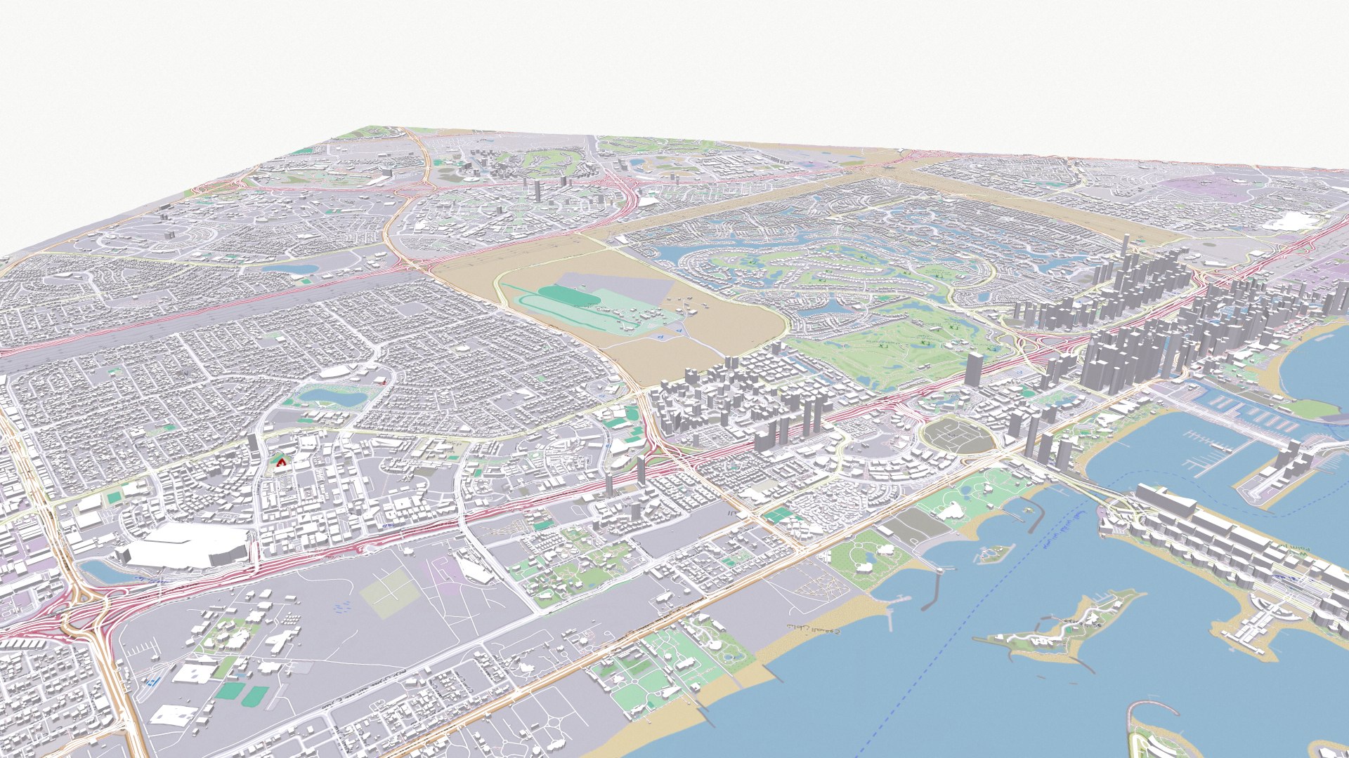 3D Cityscape Dubai UAE Model - TurboSquid 2185148