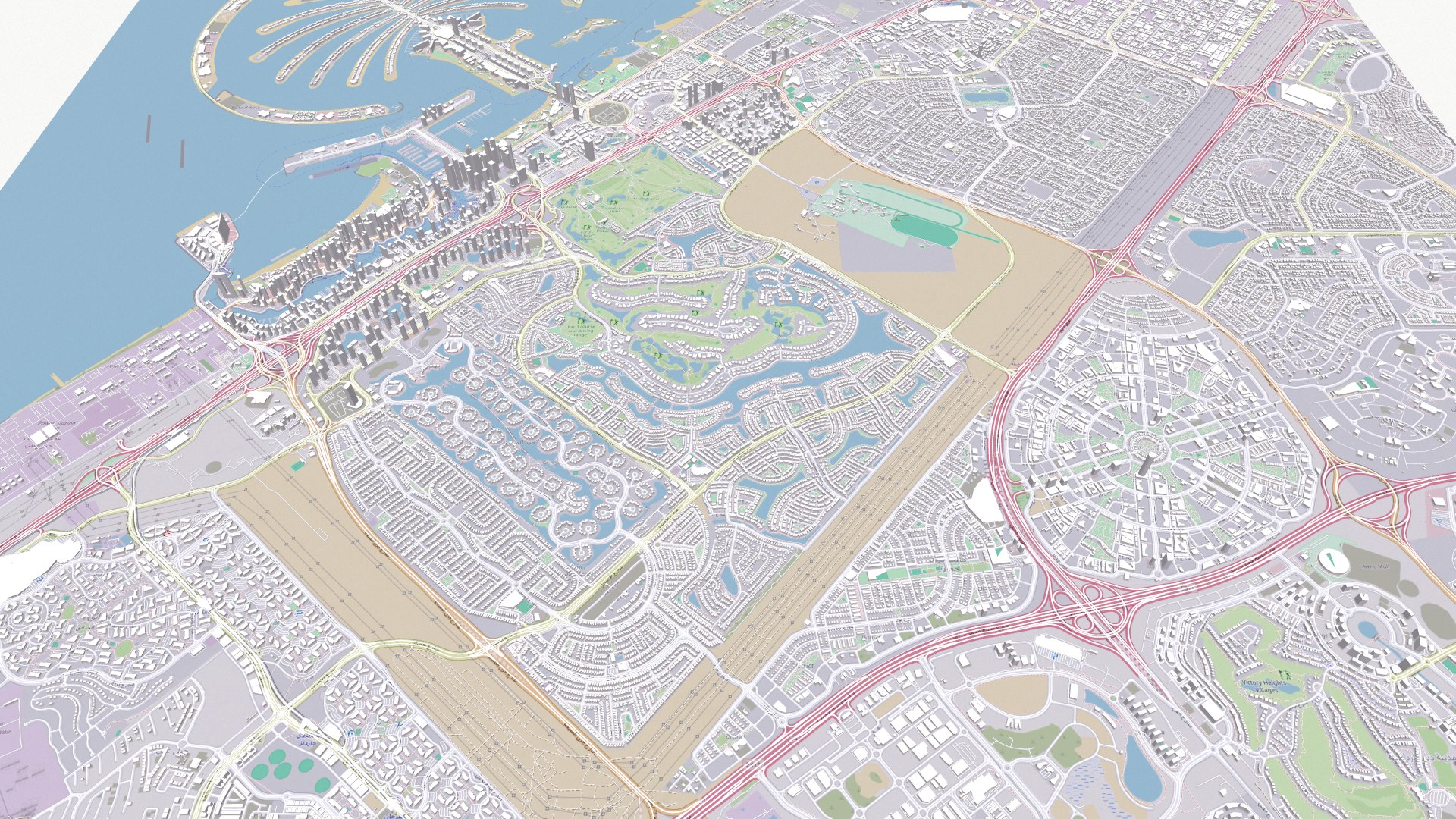 3D Cityscape Dubai UAE Model - TurboSquid 2185148