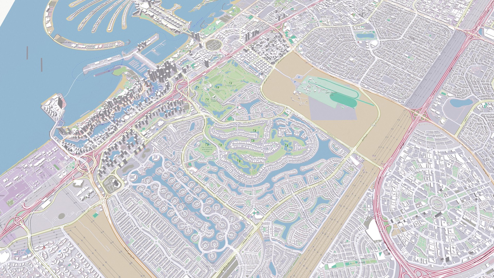 3D Cityscape Dubai UAE Model - TurboSquid 2185148