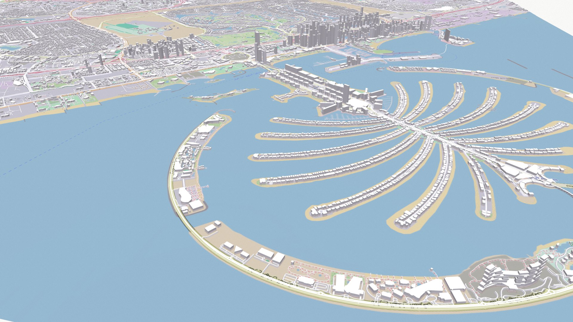 3D Cityscape Dubai UAE Model - TurboSquid 2185148