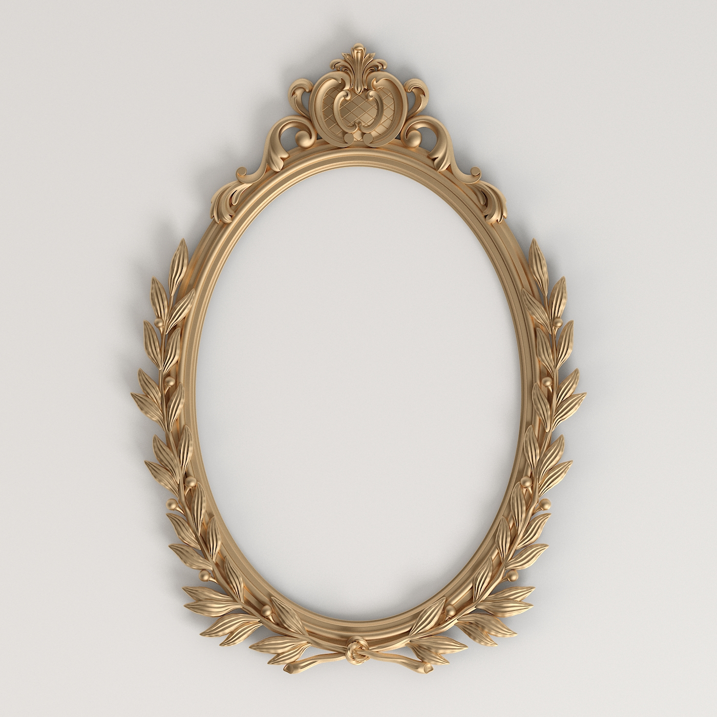 Oval carved frame 3D model - TurboSquid 1574231