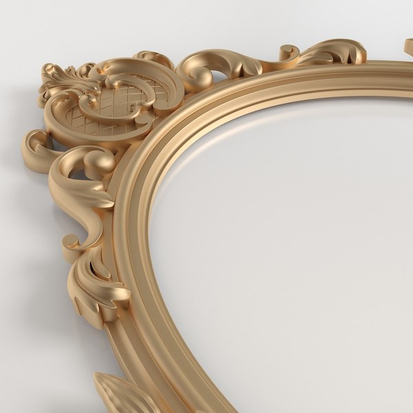 Oval carved frame 3D model - TurboSquid 1574231