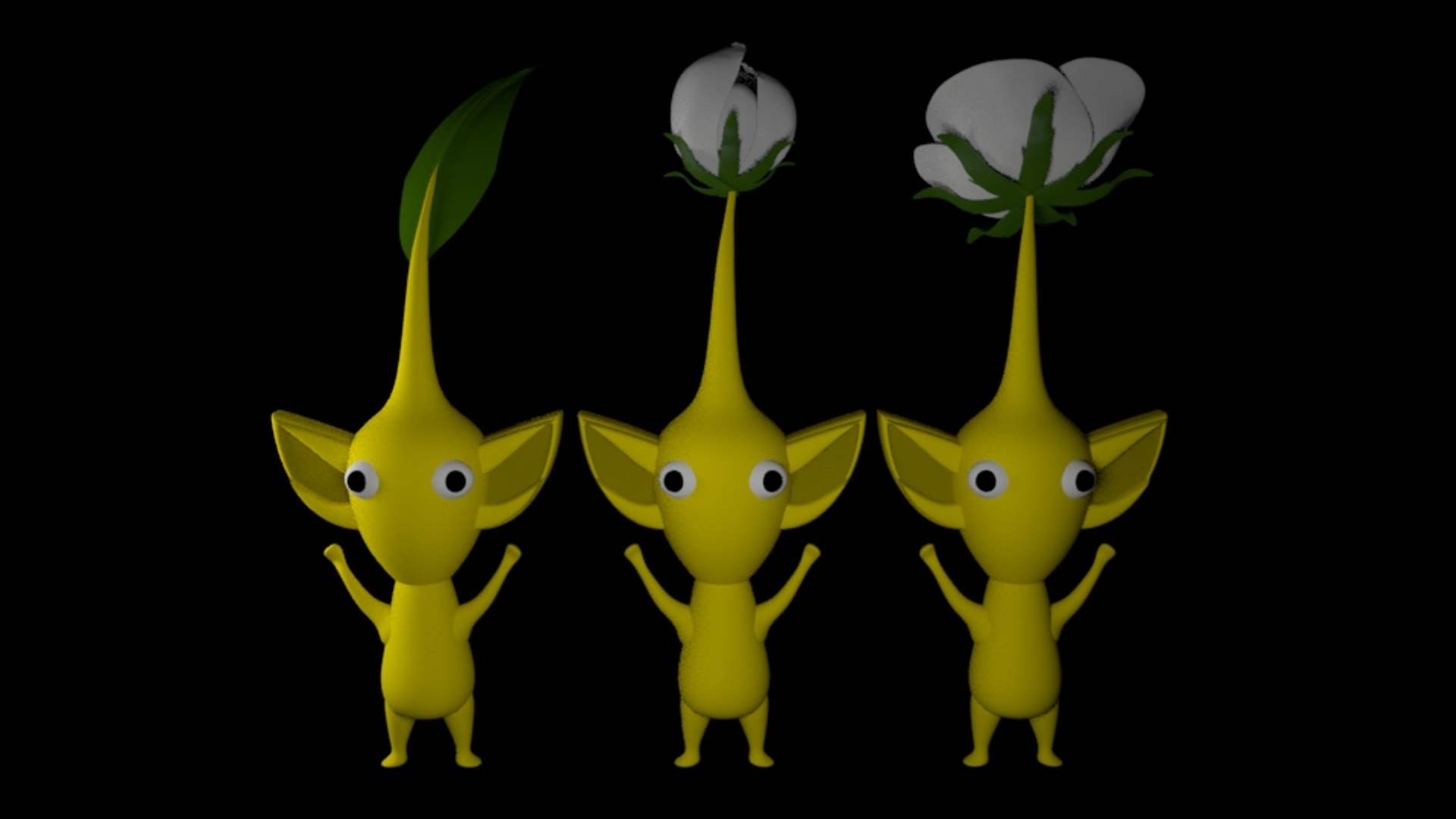 3D Yellow Pikmin Model - TurboSquid 1640705