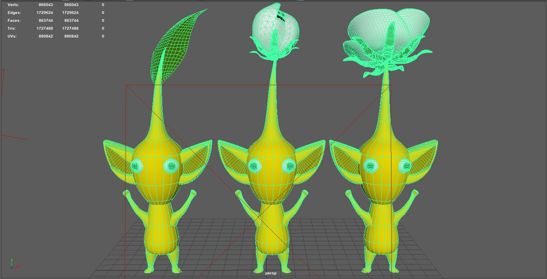 3D Yellow Pikmin Model - TurboSquid 1640705